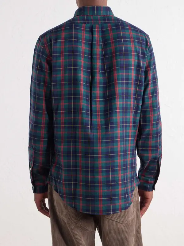 Polo Ralph Lauren Logo-embroidered Checked Cotton Shirt