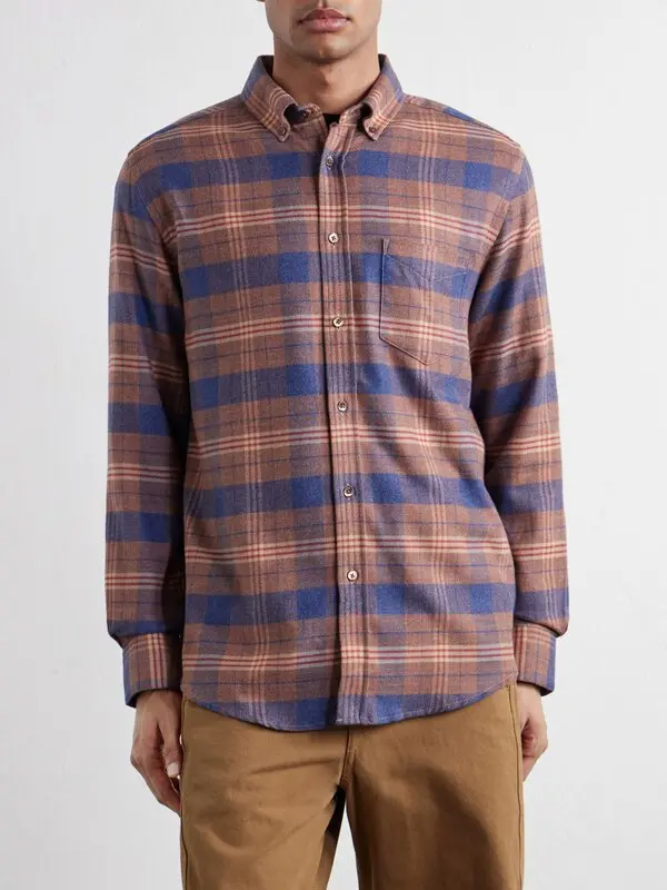 Portuguese Flannel Logia Checked Cotton-flannel Shirt