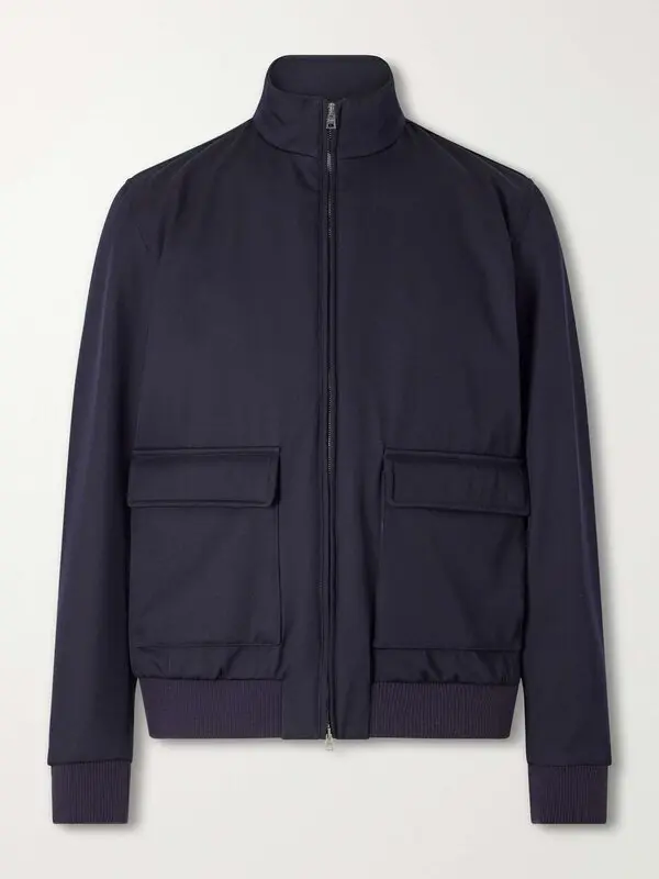 Herno Virgin Wool-twill Bomber Jacket