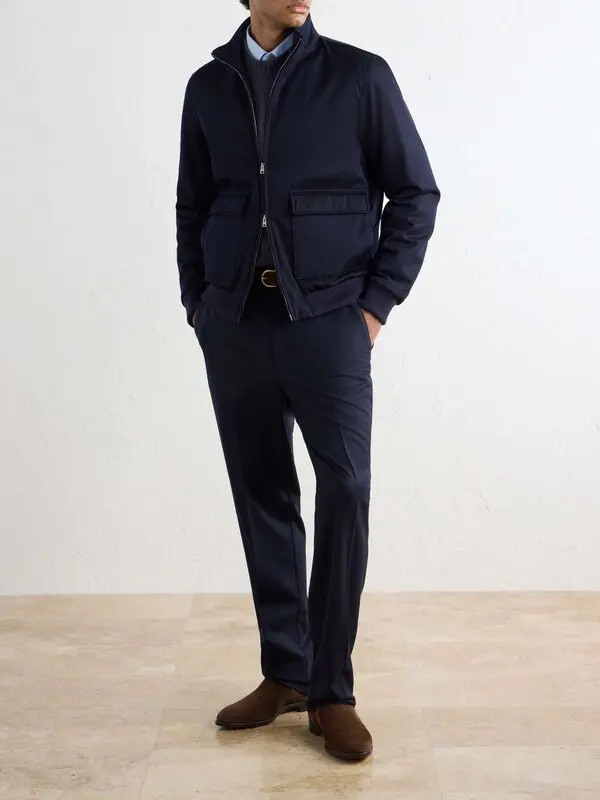 Herno Virgin Wool-twill Bomber Jacket