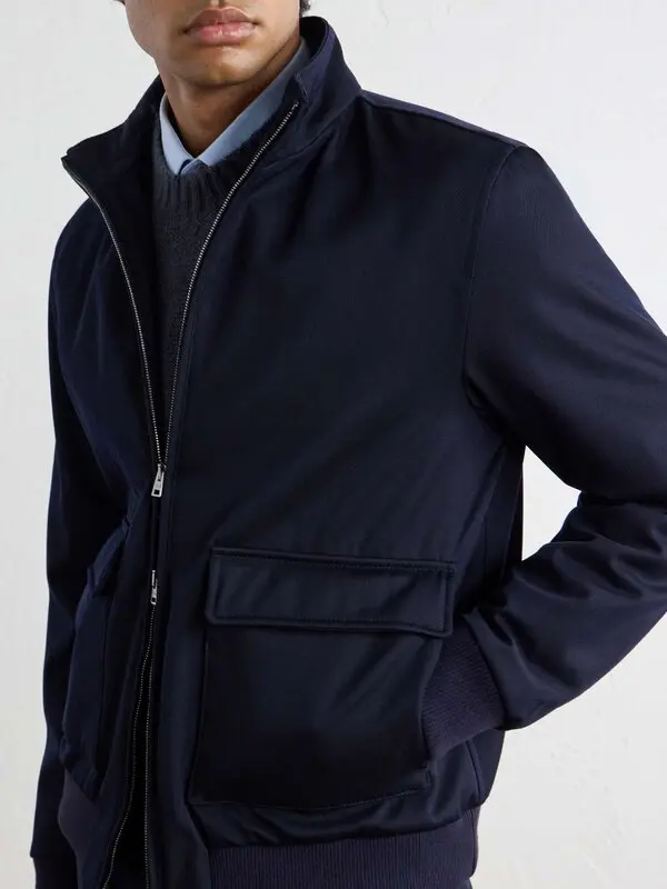 Herno Virgin Wool-twill Bomber Jacket
