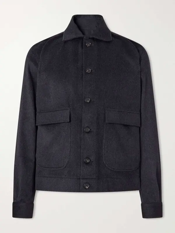 DE PETRILLO Wool And Cashmere-blend Felt Bomber Jacket