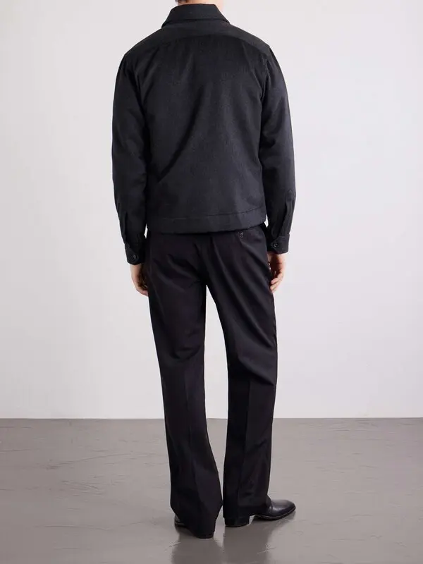 DE PETRILLO Wool And Cashmere-blend Felt Bomber Jacket