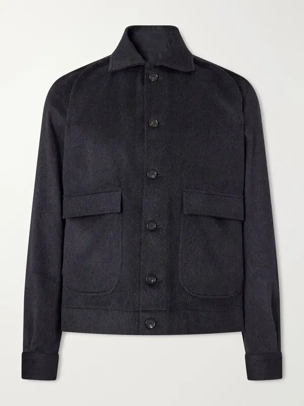 DE PETRILLO Wool And Cashmere-blend Felt Bomber Jacket