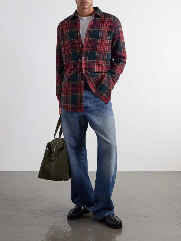 Portuguese Flannel Bravio Checked Cotton-flannel Shirt