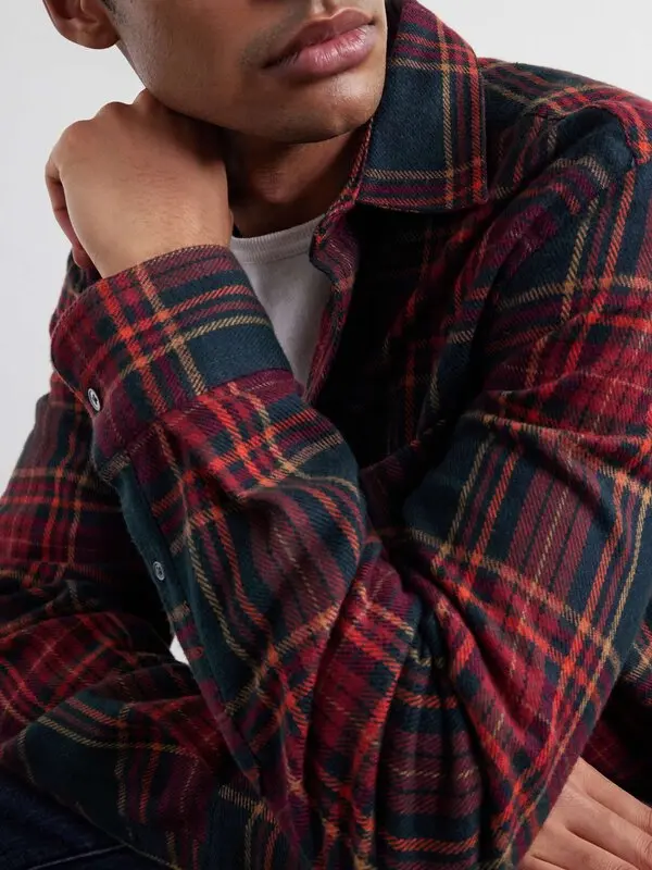 Portuguese Flannel Bravio Checked Cotton-flannel Shirt