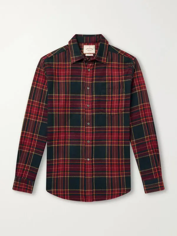 Portuguese Flannel Bravio Checked Cotton-flannel Shirt