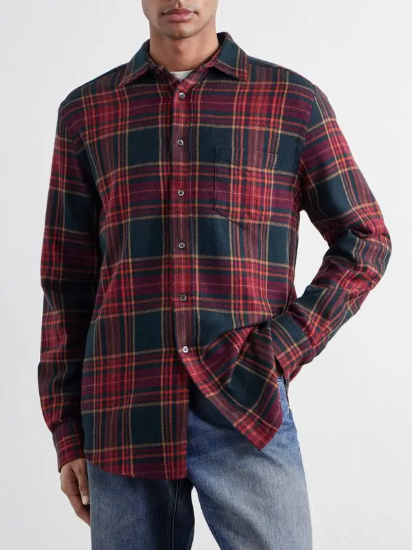 Portuguese Flannel Bravio Checked Cotton-flannel Shirt