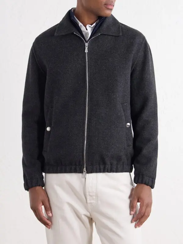 Eleventy Wool Bomber Jacket