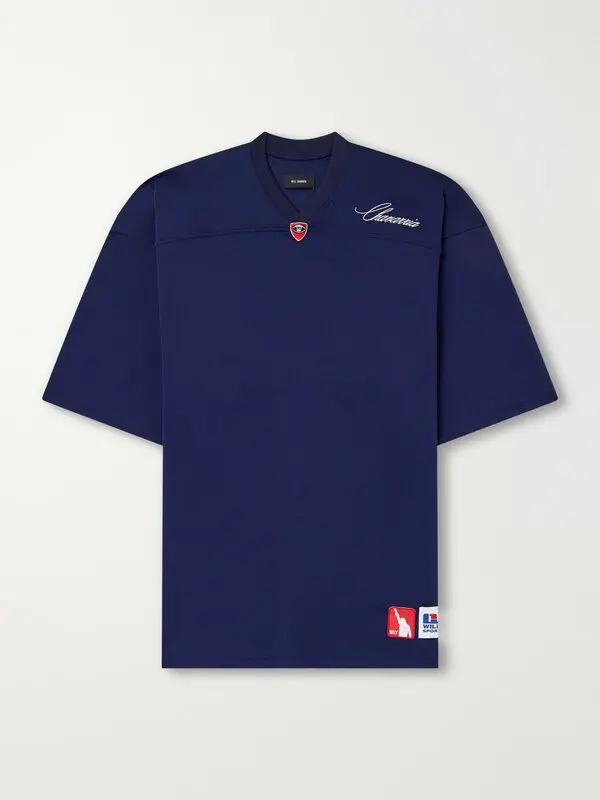 WILLY CHAVARRIA Embroidered Jersey T-shirt - Blue