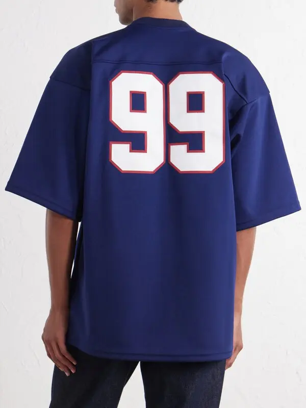 WILLY CHAVARRIA Embroidered Jersey T-shirt - Blue