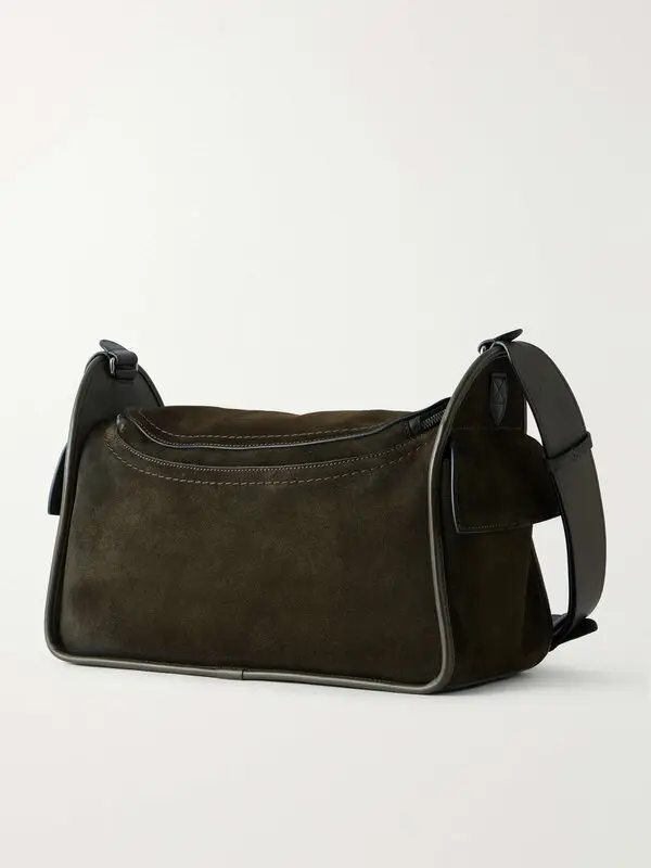 Berluti Périple Barrel Leather-trimmed Suede Messenger Bag