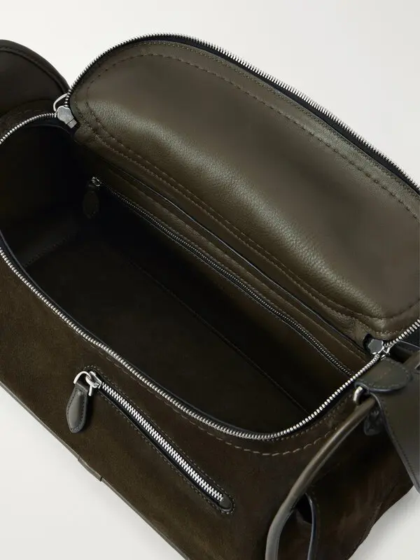 Berluti Périple Barrel Leather-trimmed Suede Messenger Bag