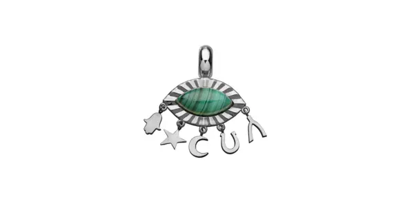 Jennifer Zeuner Jewelry Sage Charm 18k Yellow Gold-plated Silver - Green