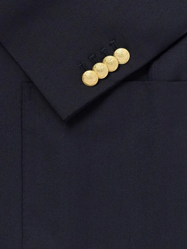 DE PETRILLO Vesuvio Double-breasted Wool-twill Suit Jacket