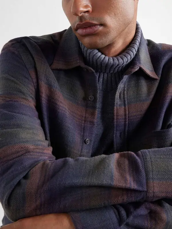 Portuguese Flannel Old Pine Checked Cotton-flannel Shirt