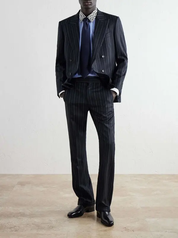 TOM FORD Striped Silk-satin Shirt