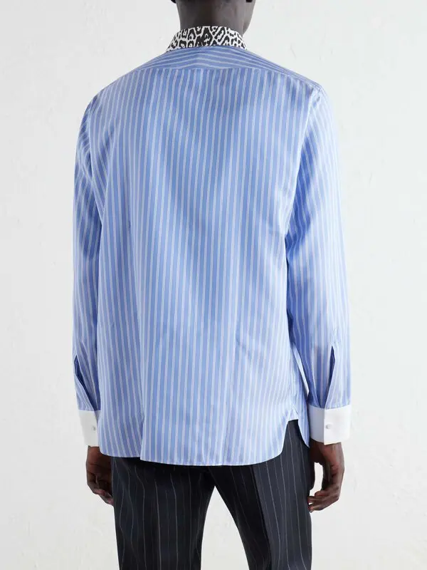 TOM FORD Striped Silk-satin Shirt