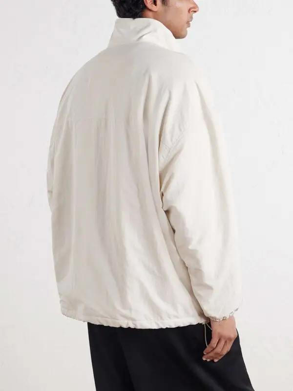 WILLY CHAVARRIA Appliquéd Fleece-lined Shell Half-zip Jacket