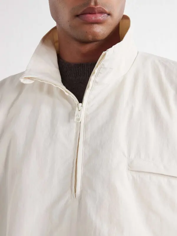 WILLY CHAVARRIA Appliquéd Fleece-lined Shell Half-zip Jacket