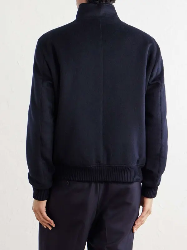 Thom Sweeney Wool And Cashmere-blend Flannel Bomber Jacket