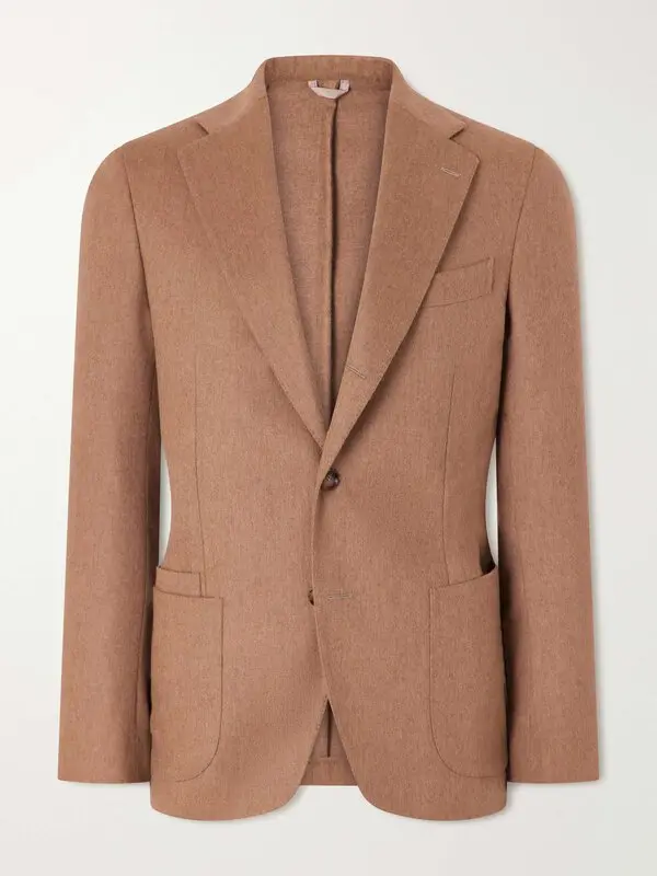 DE PETRILLO Posillipo Brushed Camel Hair Blazer