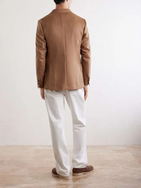 DE PETRILLO Posillipo Brushed Camel Hair Blazer