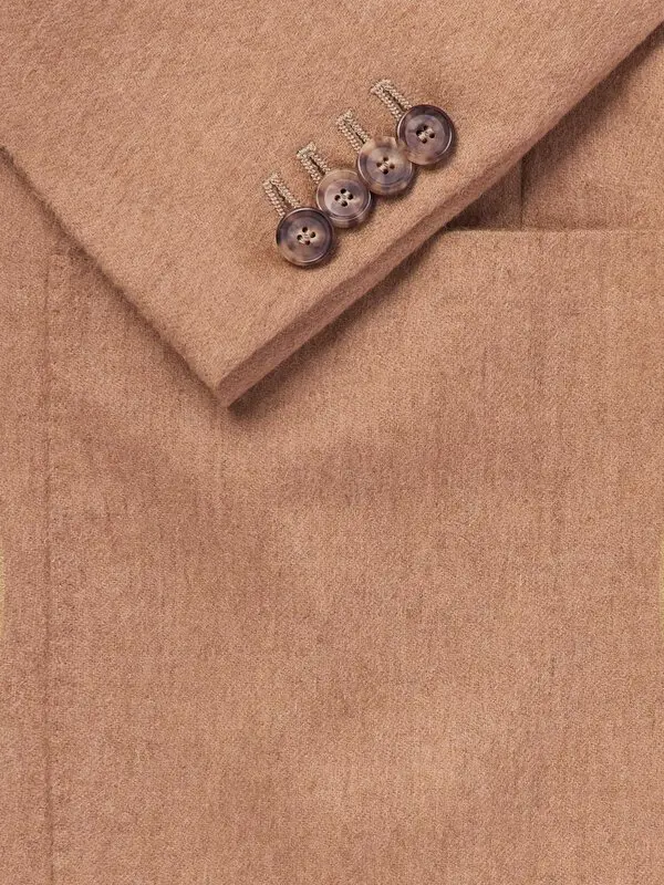 DE PETRILLO Posillipo Brushed Camel Hair Blazer - Neutrals
