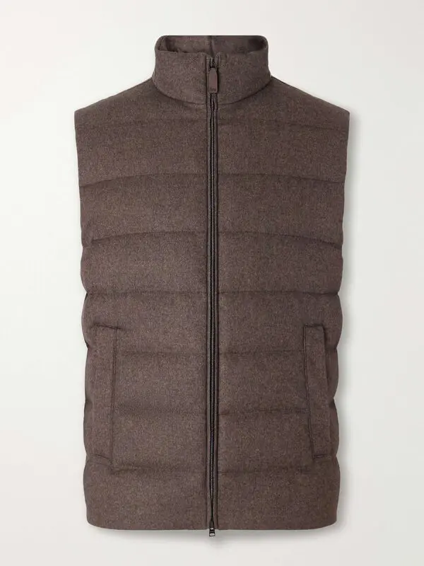 Herno Quilted Silk And Cashmere-blend Gilet