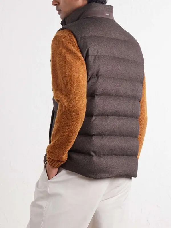 Herno Quilted Silk And Cashmere-blend Gilet