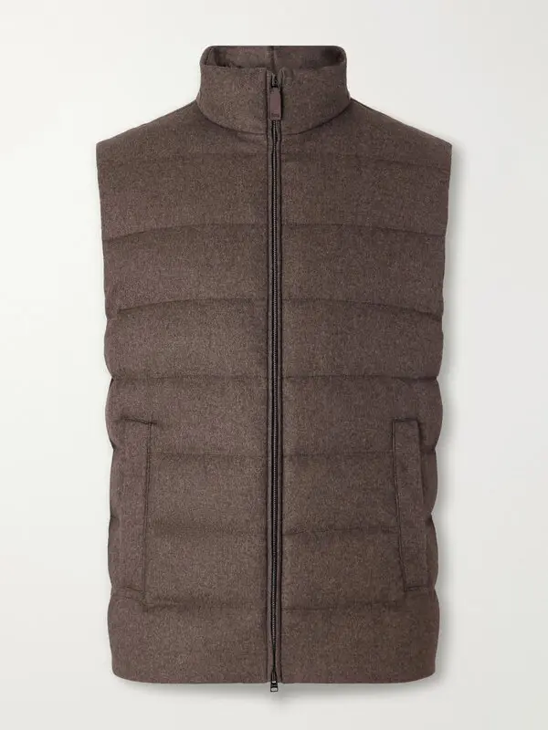 Herno Quilted Silk And Cashmere-blend Gilet