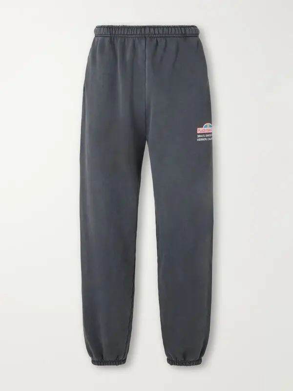 WILLY CHAVARRIA Straight-leg Printed Cotton-jersey Sweatpants