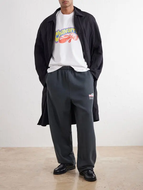 WILLY CHAVARRIA Straight-leg Printed Cotton-jersey Sweatpants