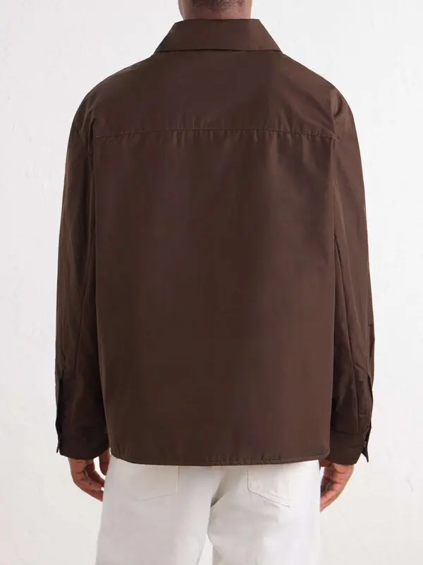 AMI Paris Logo-embroidered Padded Canvas Overshirt