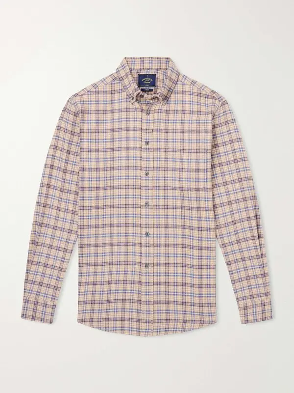 Portuguese Flannel Cedar Checked Cotton-flannel Shirt