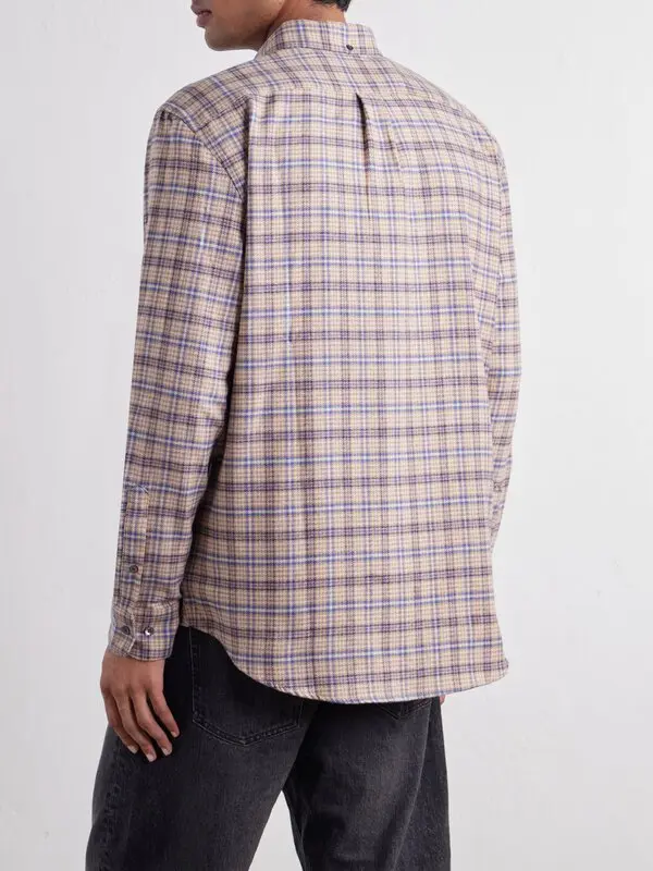 Portuguese Flannel Cedar Checked Cotton-flannel Shirt - Brown