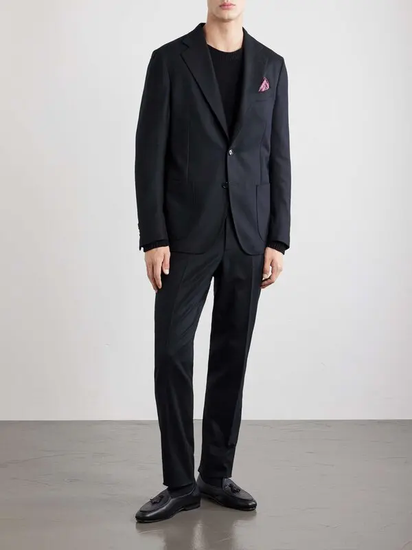 DE PETRILLO Posillipo Wool And Cashmere-blend Twill Suit Jacket