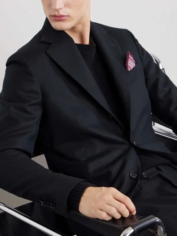 DE PETRILLO Posillipo Wool And Cashmere-blend Twill Suit Jacket