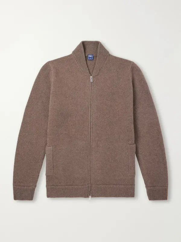 Fedeli Berkley Wool And Cashmere-blend Zip-up Sweater