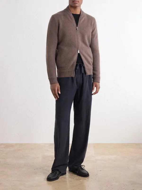 Fedeli Berkley Wool And Cashmere-blend Zip-up Sweater