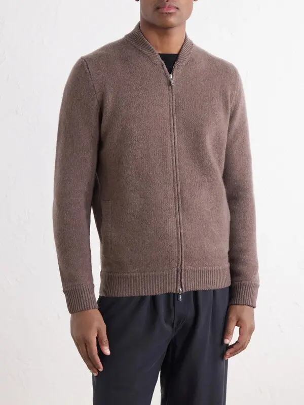 Fedeli Berkley Wool And Cashmere-blend Zip-up Sweater