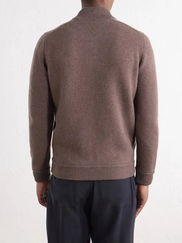 Fedeli Berkley Wool And Cashmere-blend Zip-up Sweater