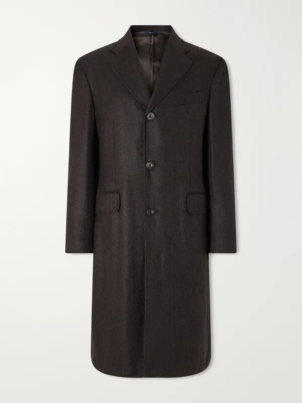 Thom Sweeney Herringbone Wool Coat