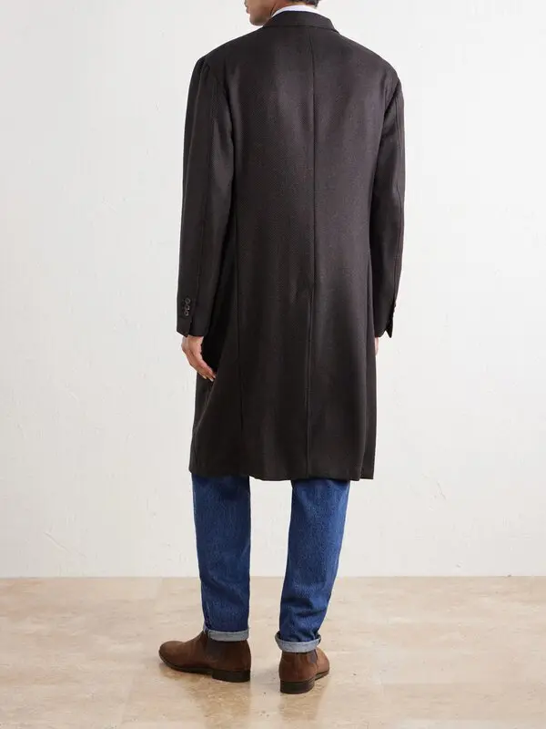 Thom Sweeney Herringbone Wool Coat