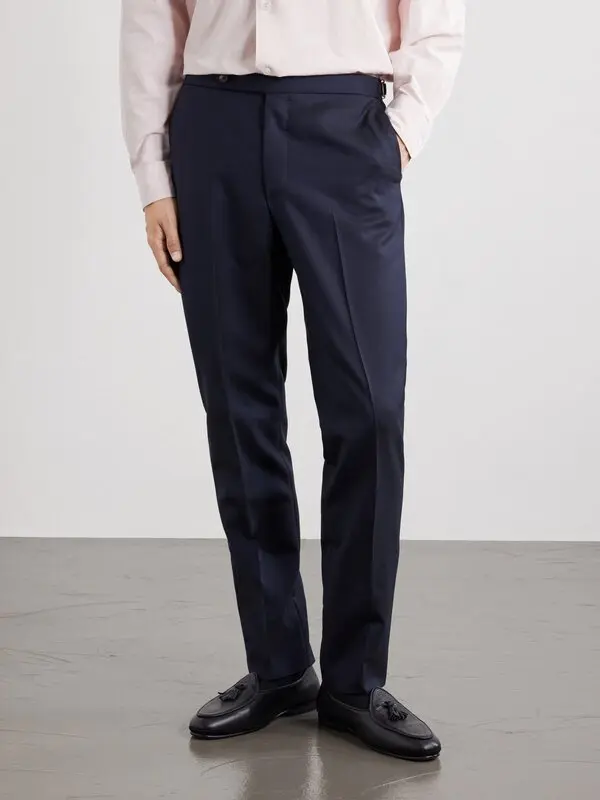 DE PETRILLO Tapered Virgin Wool Suit Trousers