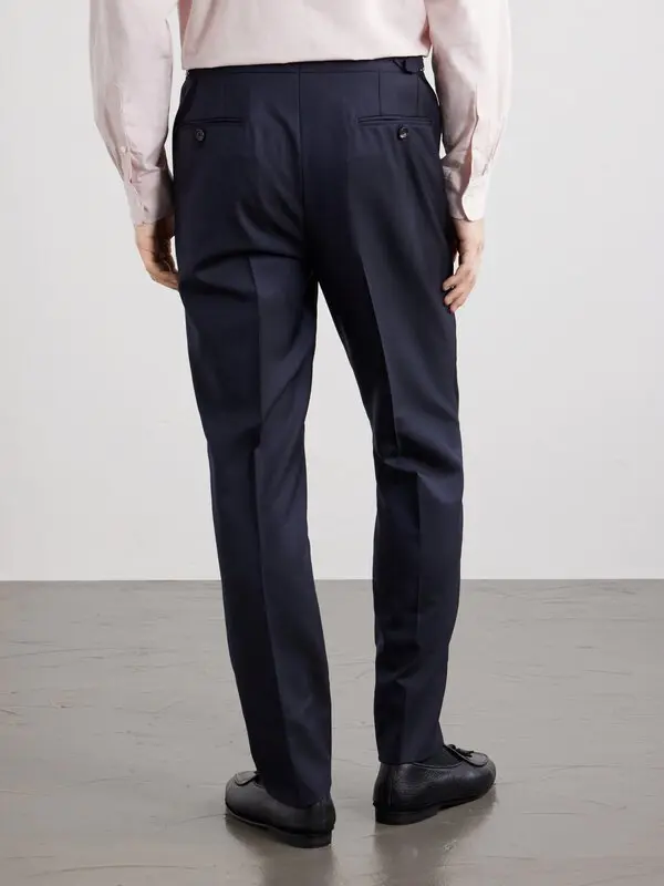DE PETRILLO Tapered Virgin Wool Suit Trousers