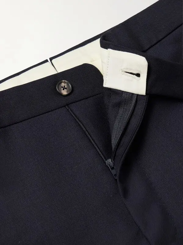 DE PETRILLO Tapered Virgin Wool Suit Trousers