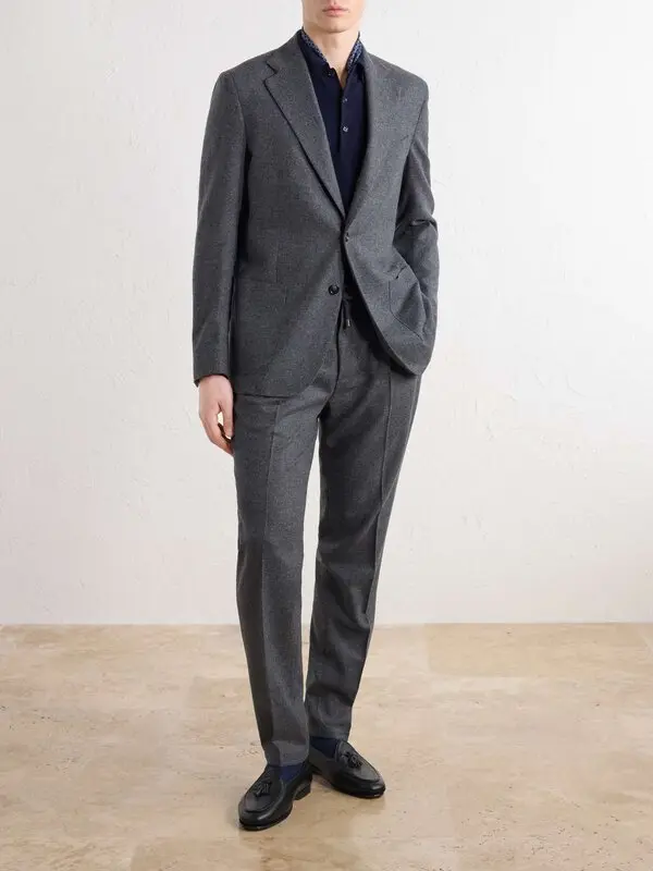 DE PETRILLO Posillipo Wool And Cashmere-blend Suit Jacket