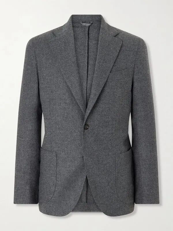 DE PETRILLO Posillipo Wool And Cashmere-blend Suit Jacket - Gray
