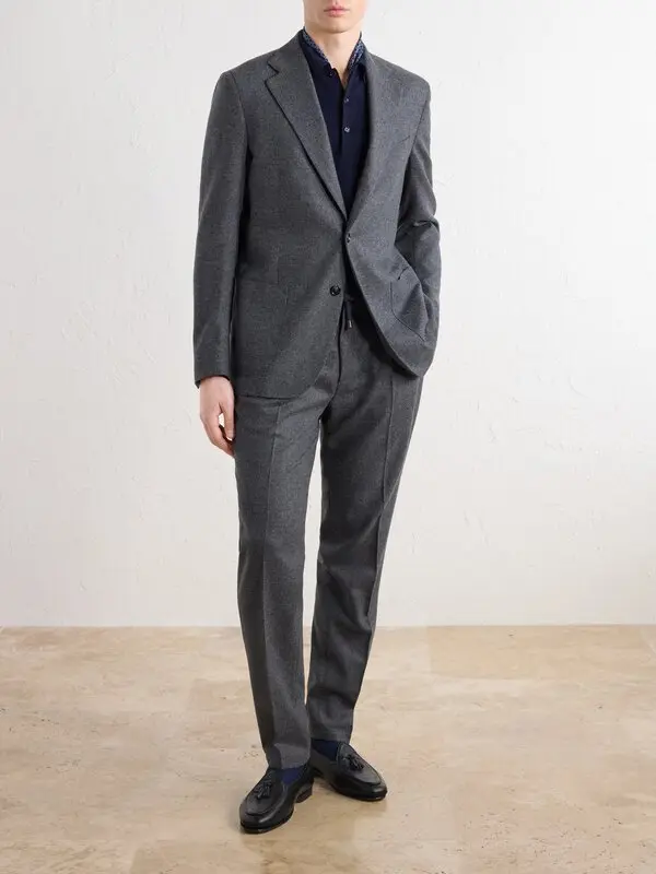 DE PETRILLO Posillipo Wool And Cashmere-blend Suit Jacket - Gray